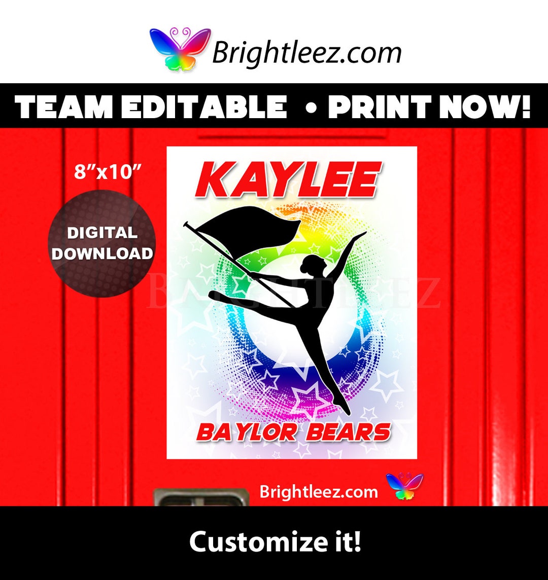 Flag Corp and Color Guard Poster Locker Sign and Hotel Door - Etsy