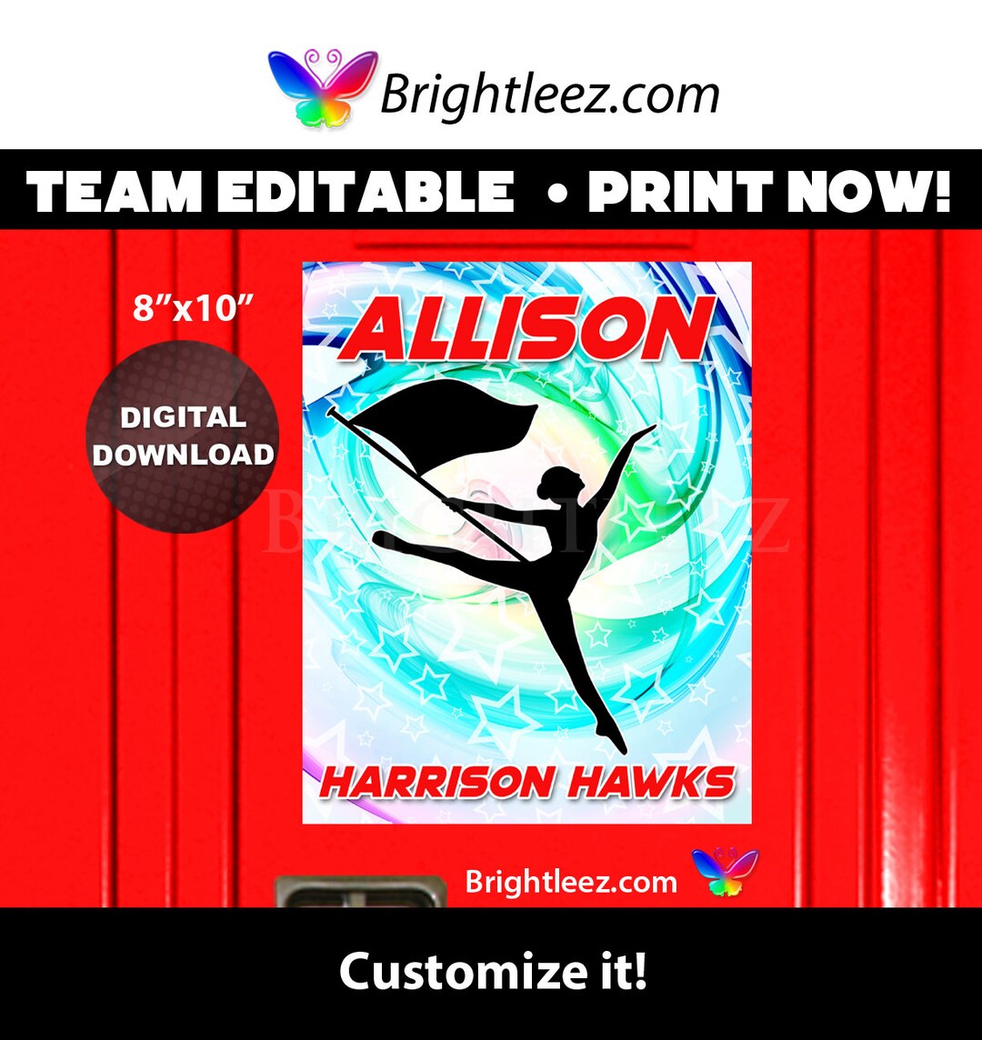 Flag Corp and Color Guard Poster Locker Sign and Hotel Door - Etsy