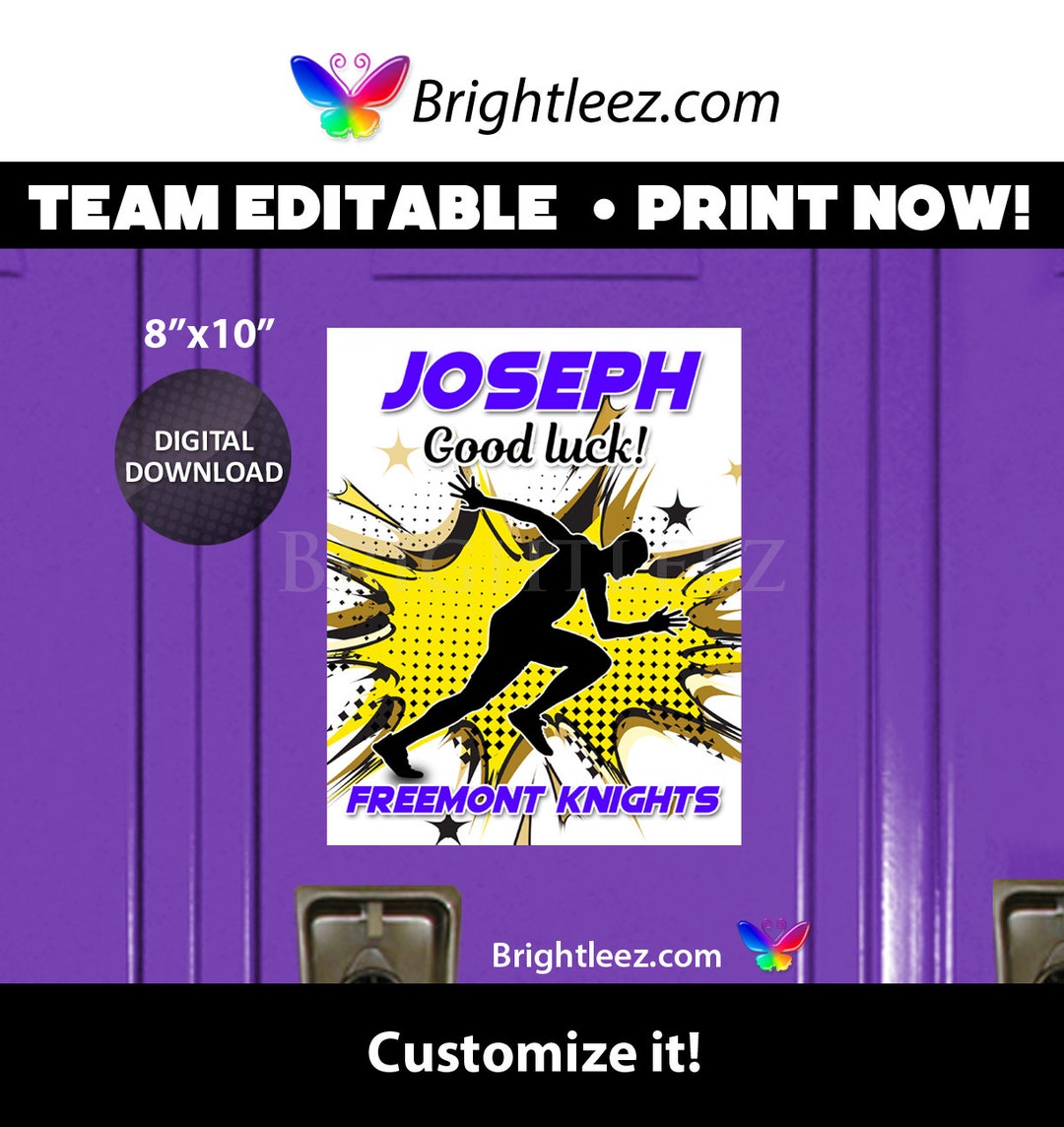 Track and Cross Country Poster Locker Sign & Hotel Door Sign - Etsy