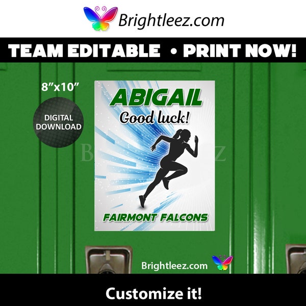 Cross Country Locker Signs - Etsy