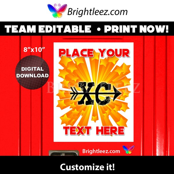 Cross Country Locker Signs - Etsy