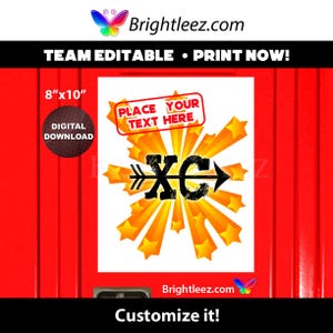 Personalized Cross Country Poster, Locker Sign & Hotel Door Sign With ...