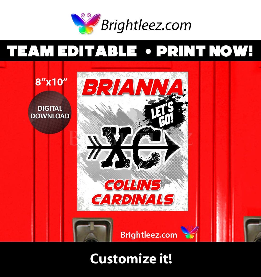 Personalized Track and Cross Country Locker Sign, Hotel Door Sign ...