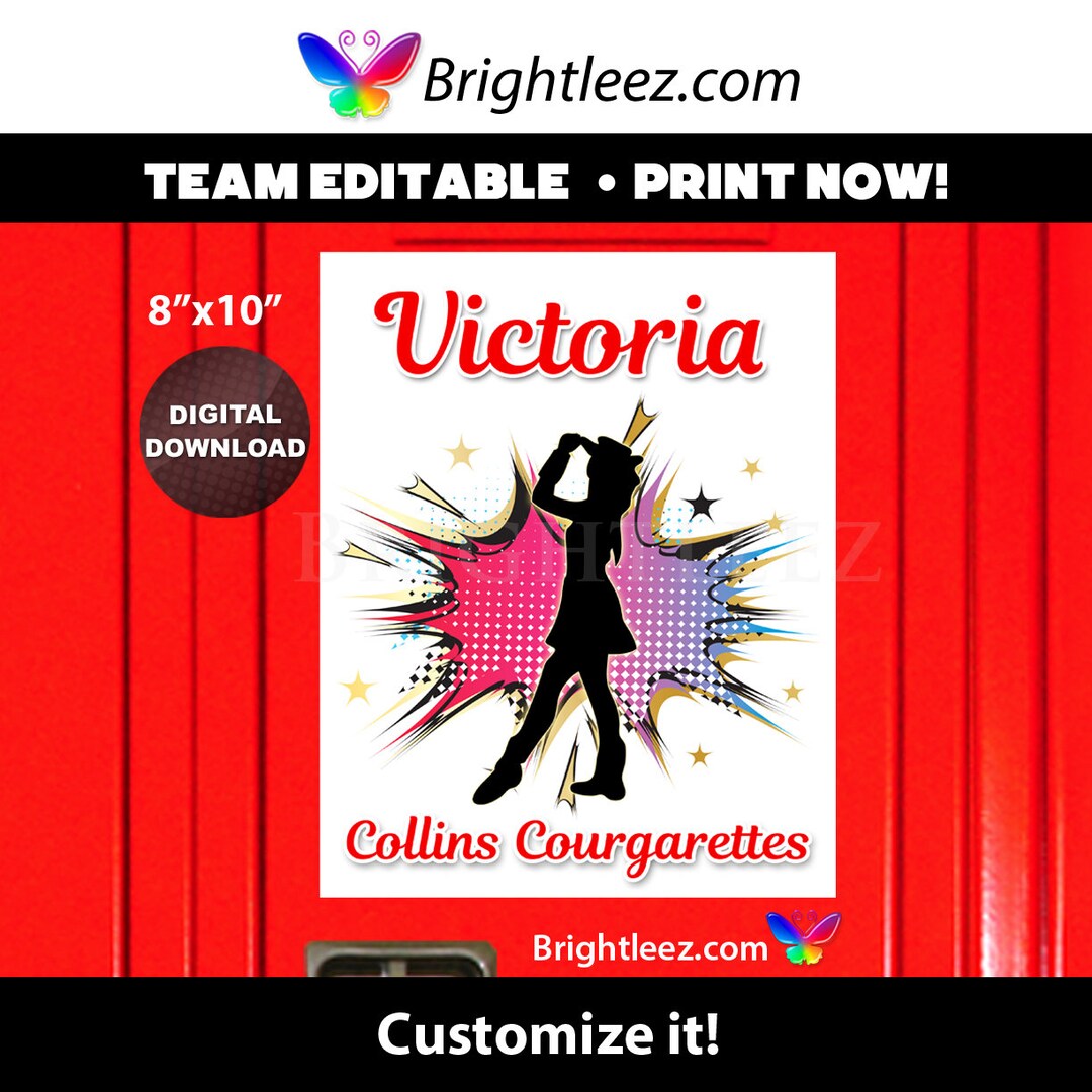 Personalized Drill Team Poster, Locker Sign and Hotel Door Sign With ...