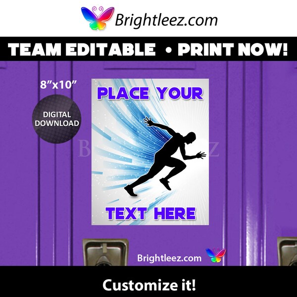 Cross Country Locker Signs - Etsy