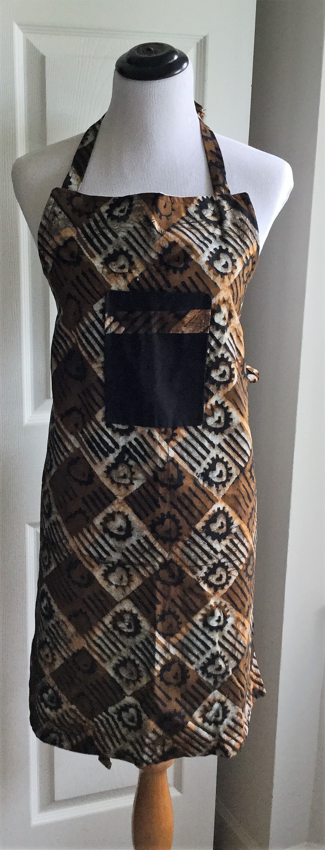 Black Brown and White Adinkra Aprons for Action - Etsy