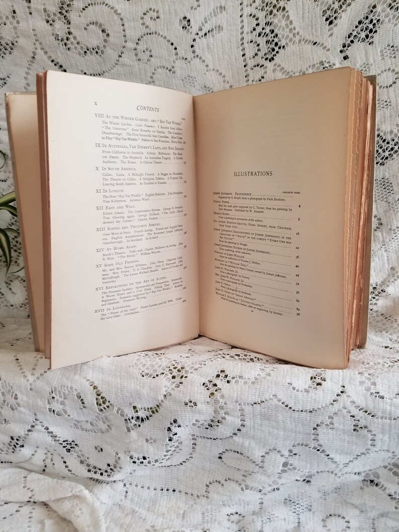 History of Rip Van Winkle Actor Large Ornate Antique Book in | Etsy