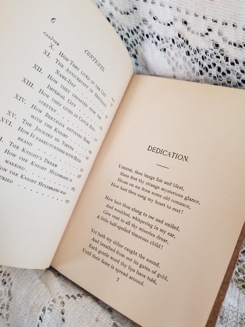 Antique Undine Fairy Tale Book by De La Motte Fouque Germanic - Etsy