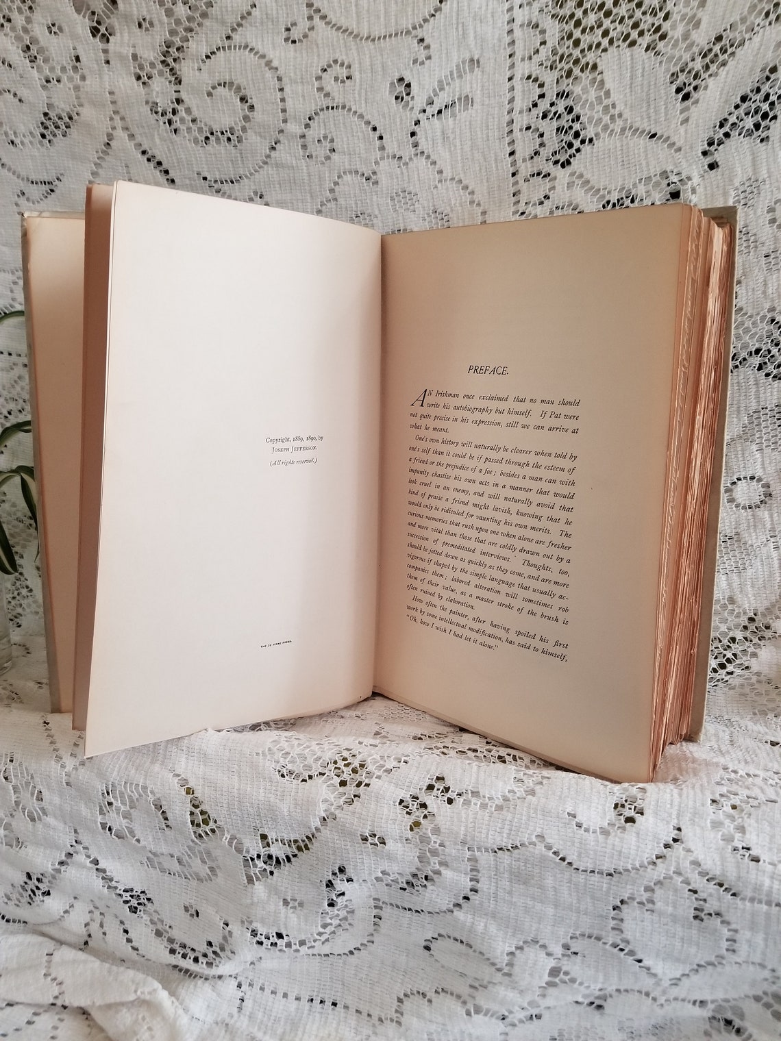 History of Rip Van Winkle Actor Large Ornate Antique Book in | Etsy