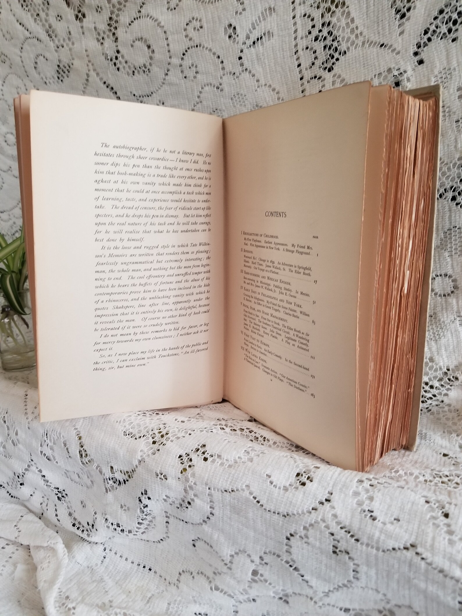 History of Rip Van Winkle Actor Large Ornate Antique Book in - Etsy