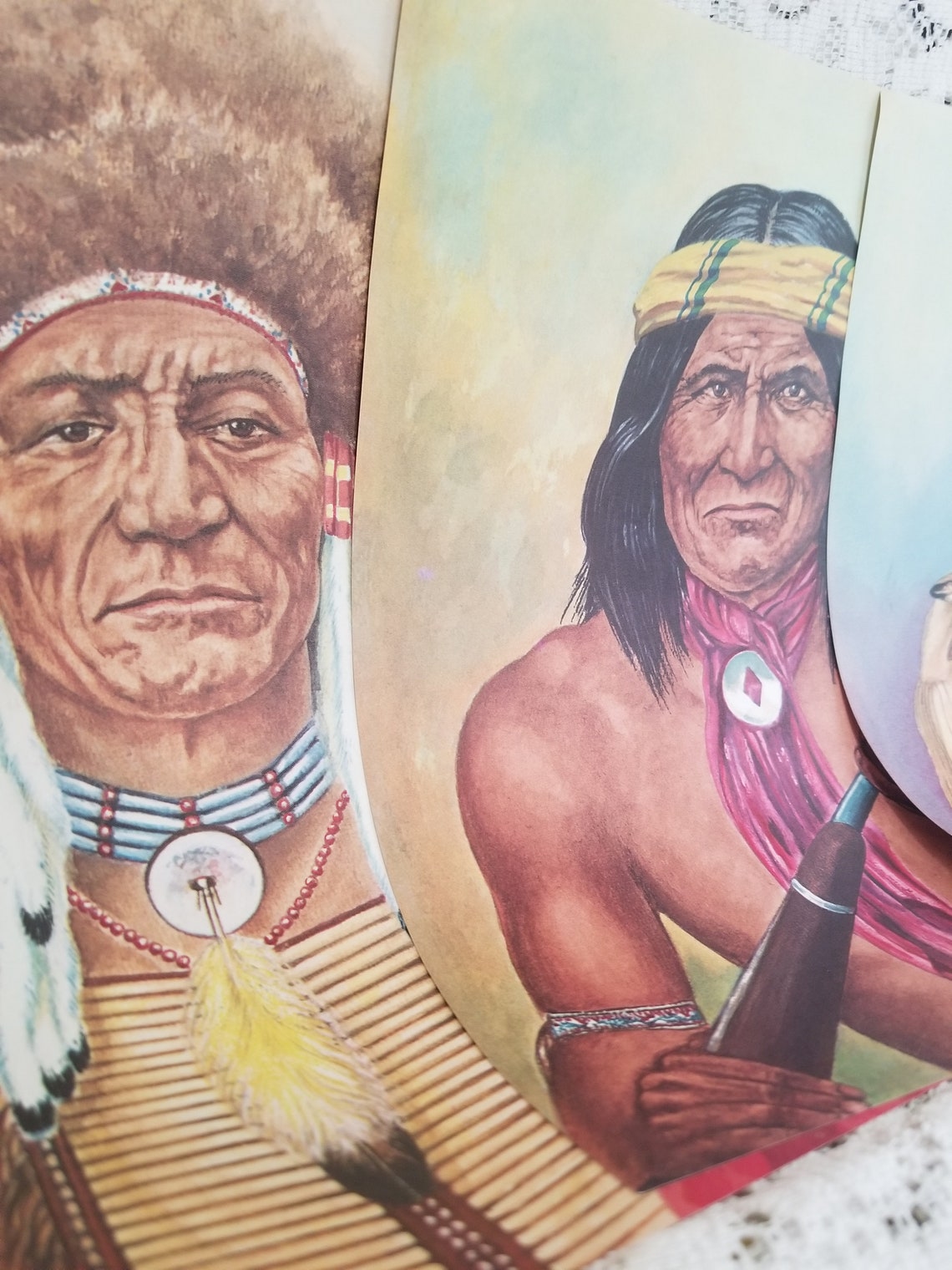 Native American Heritage Portraits in Full Color Prints by | Etsy