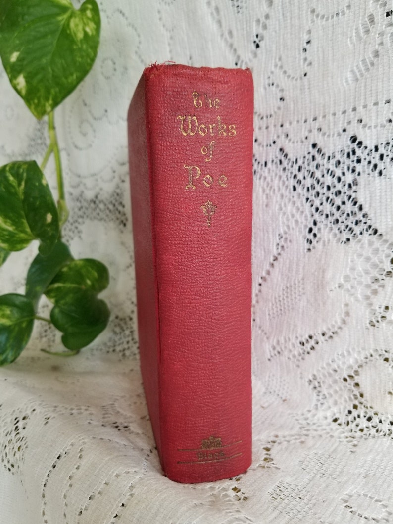 The Works of Poe Book Black Edition in Red Hard Cover Edgar | Etsy