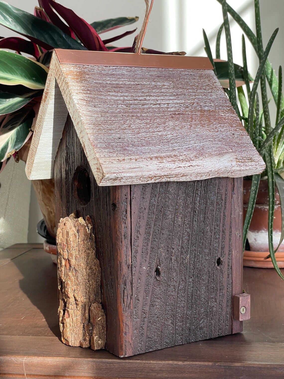 Rustic Wooden Outdoor Bird House - Etsy
