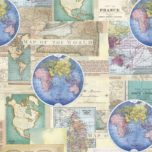 Map Fabric Max's Map olive Custom Fabric by Nouveau - Etsy