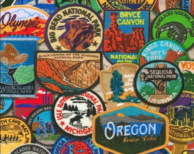 National Parks Fabric - Travel Patches - Mountains - Wilderness - Bryce ...