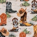 Cowboy Boots & Hats Fabric: Horses, Cactus, Cowgirl, Dude Ranch ...