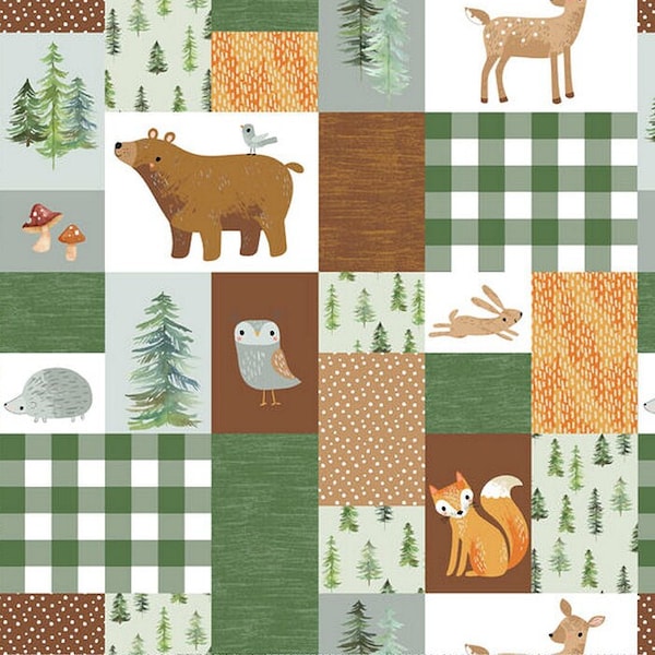 Woodland Animal Fabric - Etsy