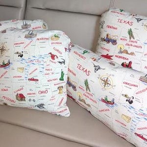 USA States Fabric: by Fabric Traditions, America, Vacation, Landmarks ...