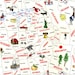 USA States Fabric by Fabric Traditions America Vacation Landmarks Icons ...