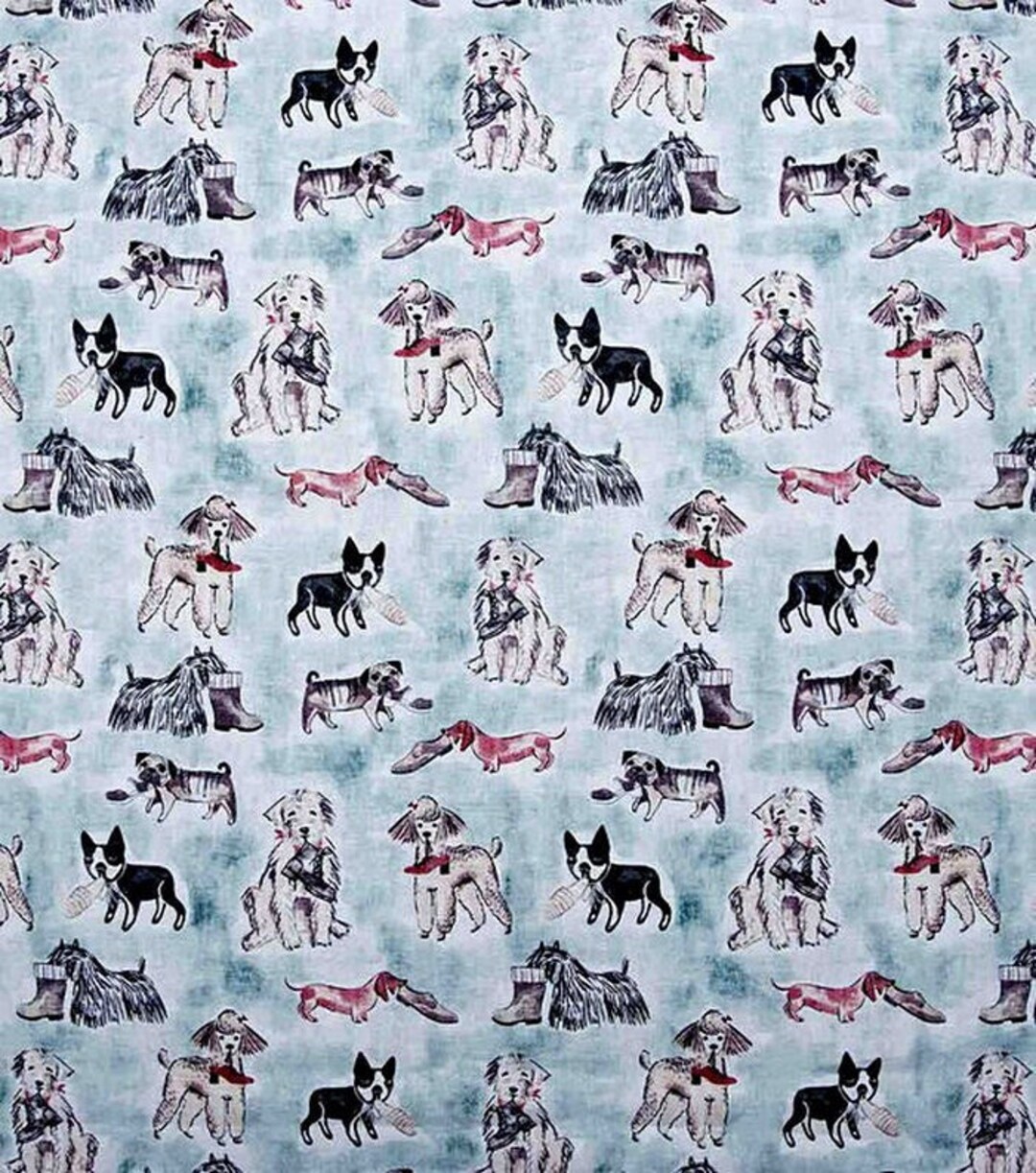 Dogs With Shoes Fabric - Canine Antics - Animals Playing - Puppies ...