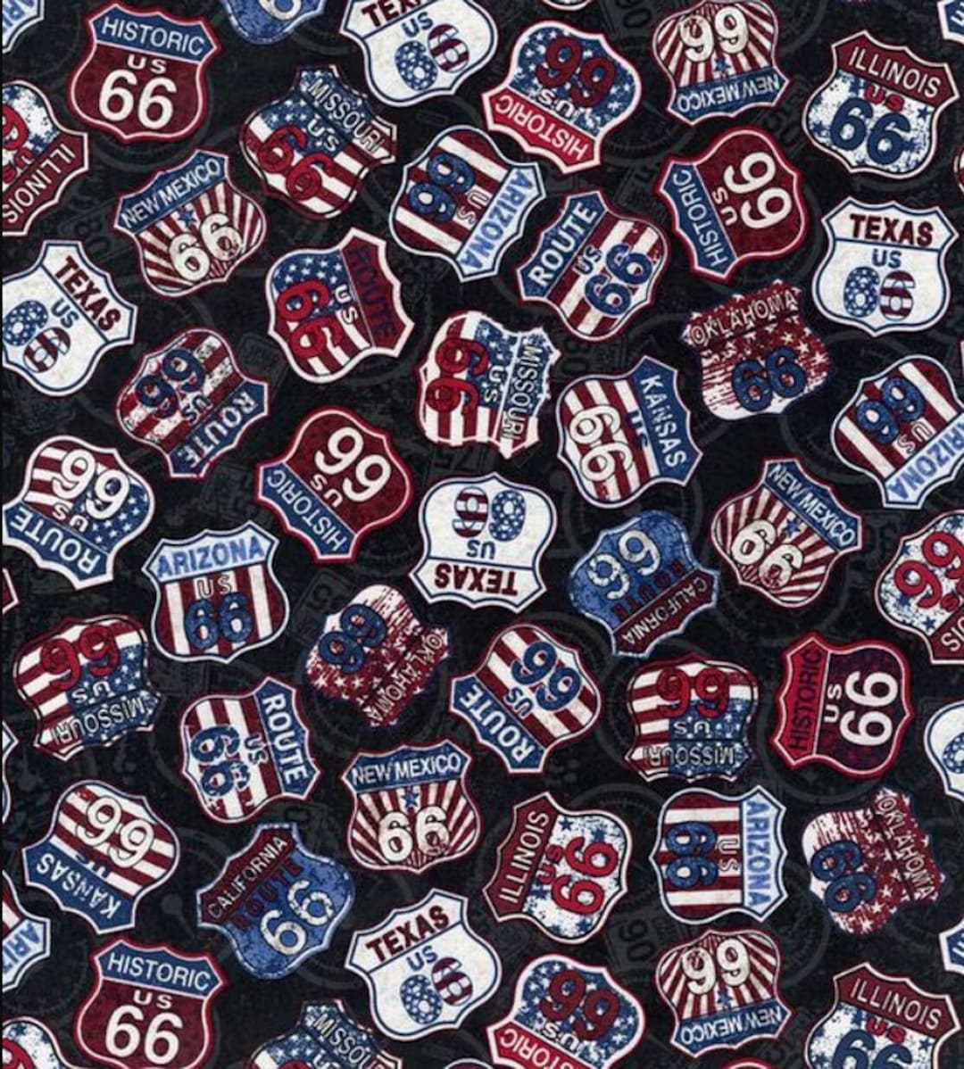LAST YARD! Destinations of Route 66 Fabric: Road Signage, Scenic Byways ...