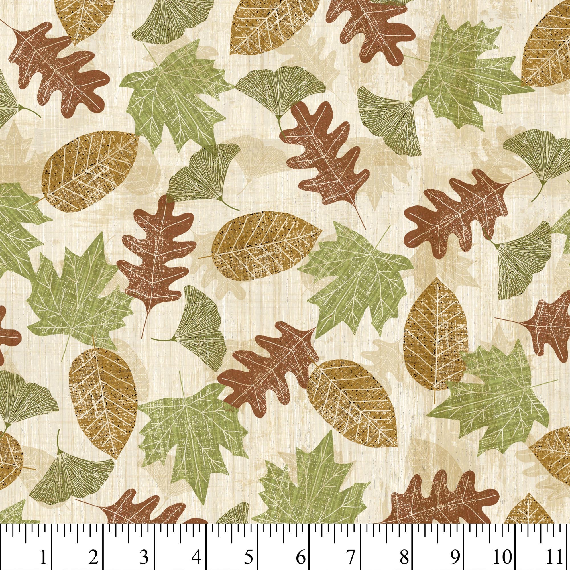 Woodsy Leaves Fabric - Forest - Trees - Foliage - Autumn - Nature ...