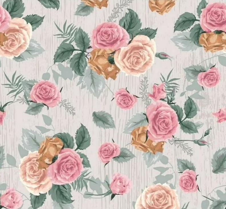 Western Roses Fabric - Barnwood Backdrop - Cowgirls - Horse Ranch ...
