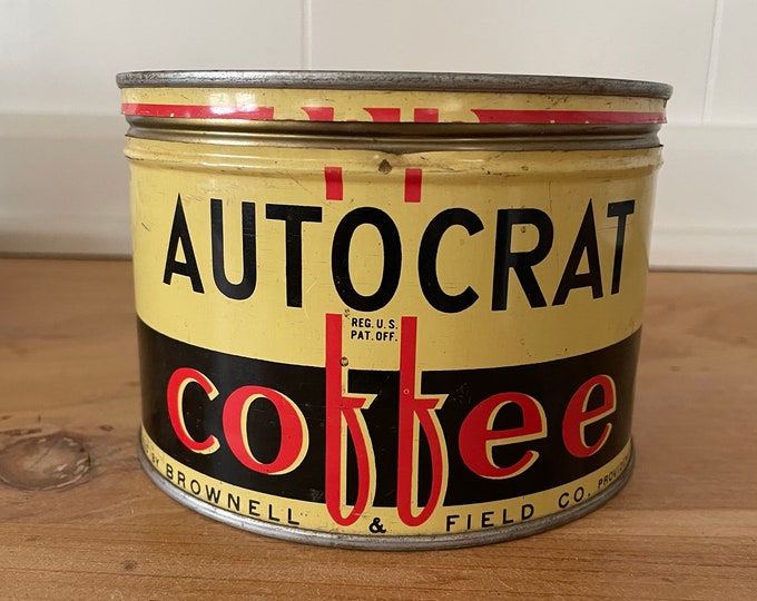 Vintage Autocrat Coffee Tin/ Collectible Tin/ Tin/ Coffee Tin - Etsy