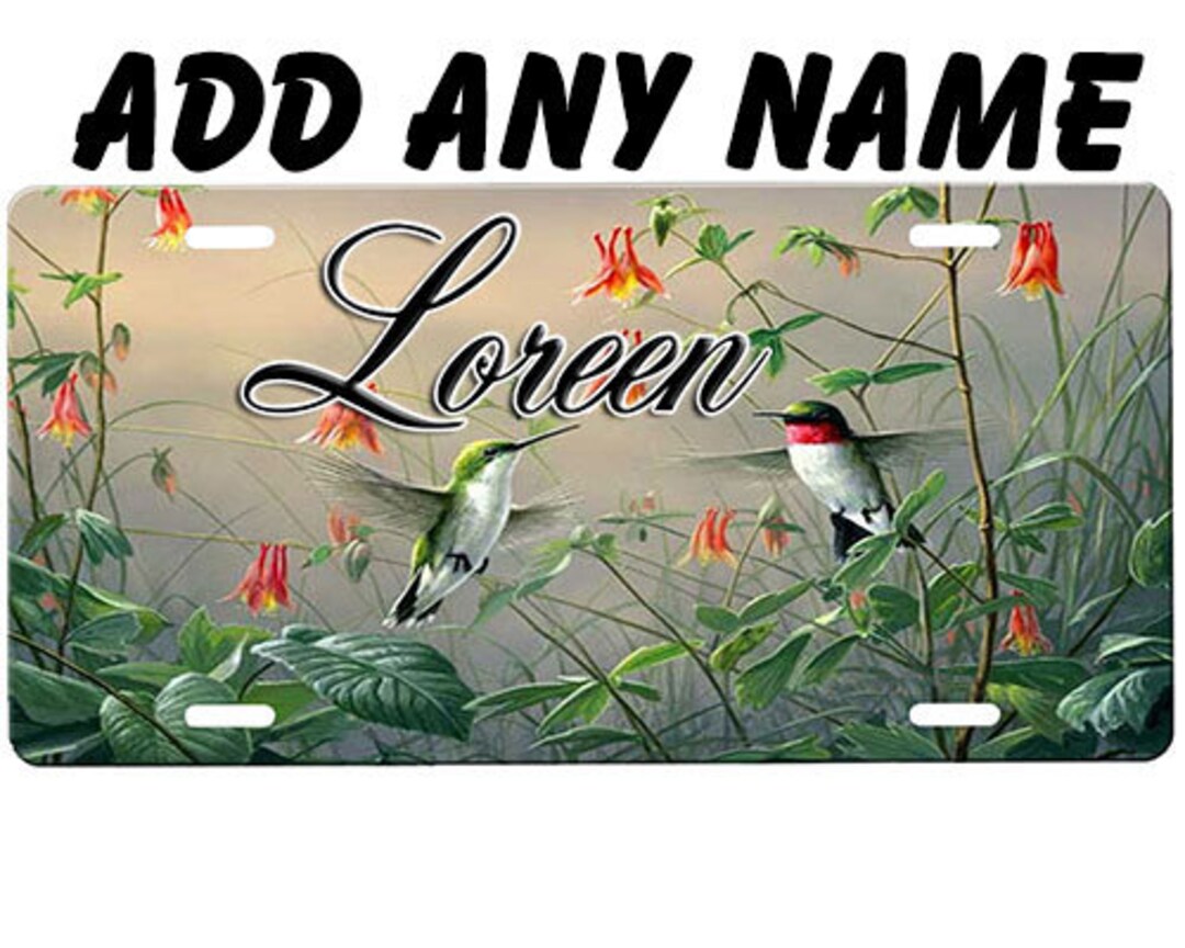 Hummingbirds License Plate - Etsy