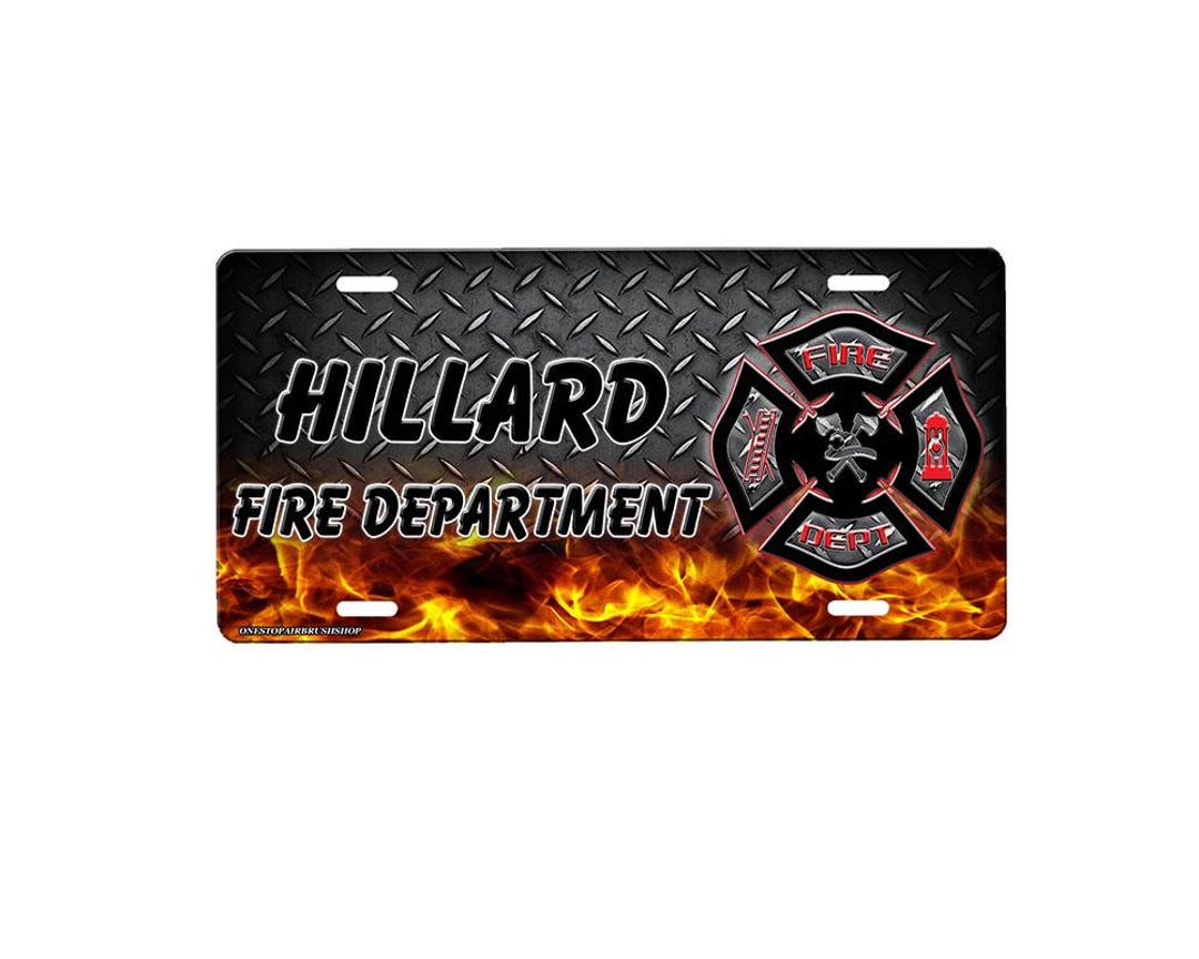 Firefighter License Plate - Etsy