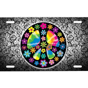 Peace Sign License Plate - Etsy