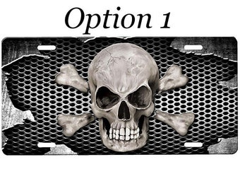 Skull License Plate | Etsy