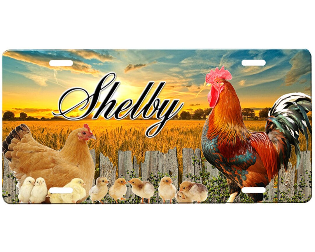 Chickens License Plate - Etsy