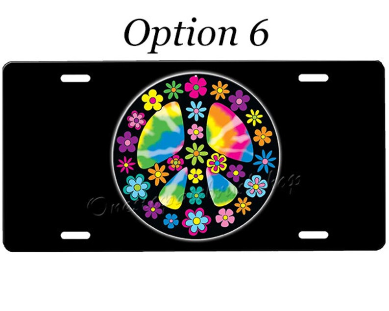 Peace Sign License Plate - Etsy