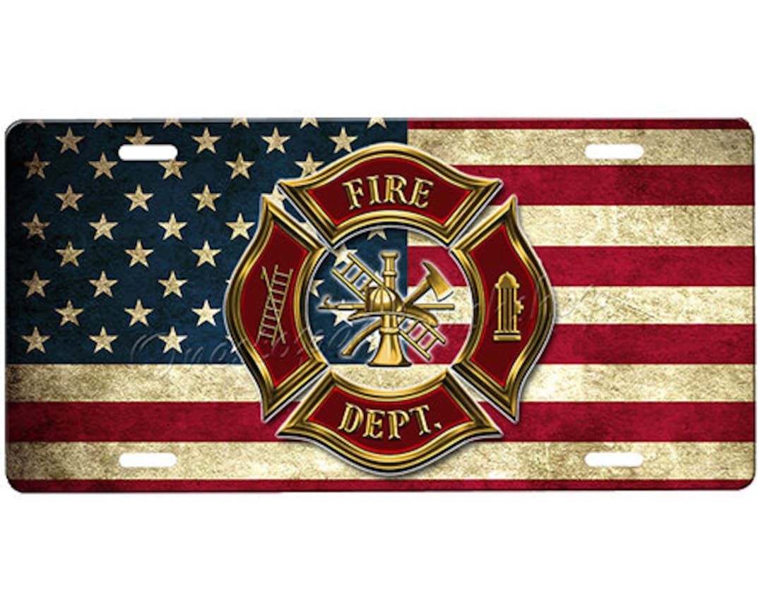 Firefighter License Plate - Etsy