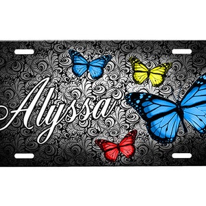 Butterflies License Plate - Etsy