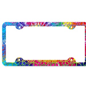 Peace License Plate Frame - Etsy