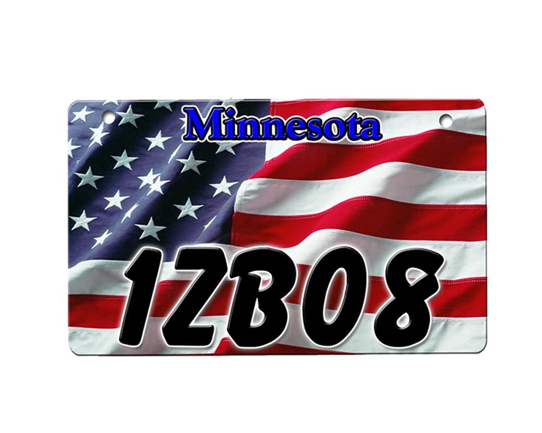 ATV/UTV Minnesota Front License Plate With Custom Background Options - Etsy