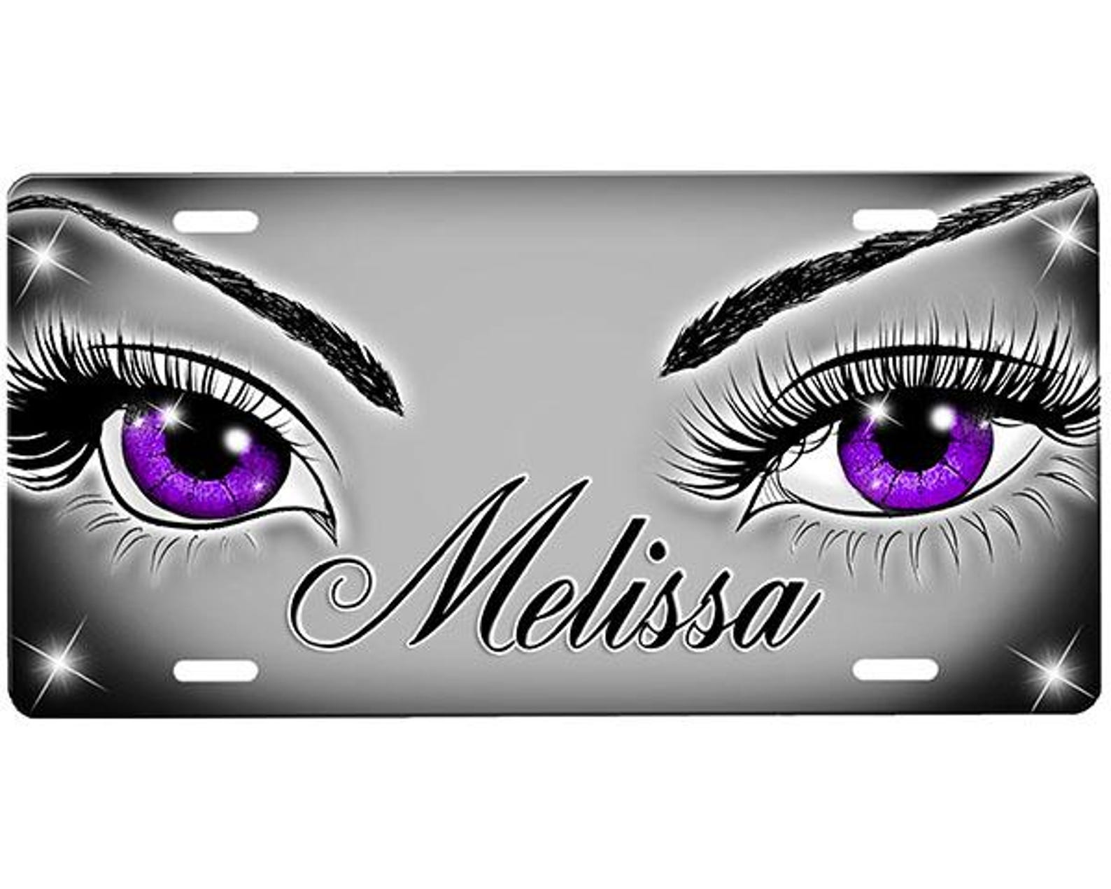 Eyes Personalized Front License Plate With Custom Background Options - Etsy