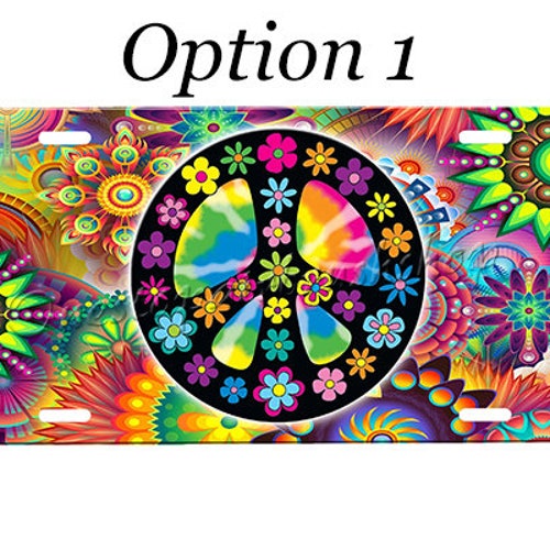 Peace Sign License Plate - Etsy