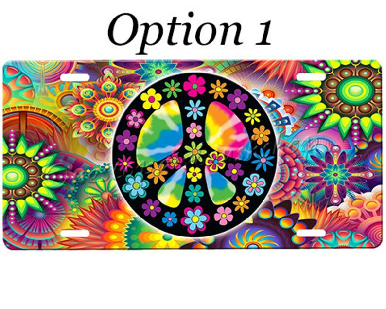 Peace Sign License Plate - Etsy