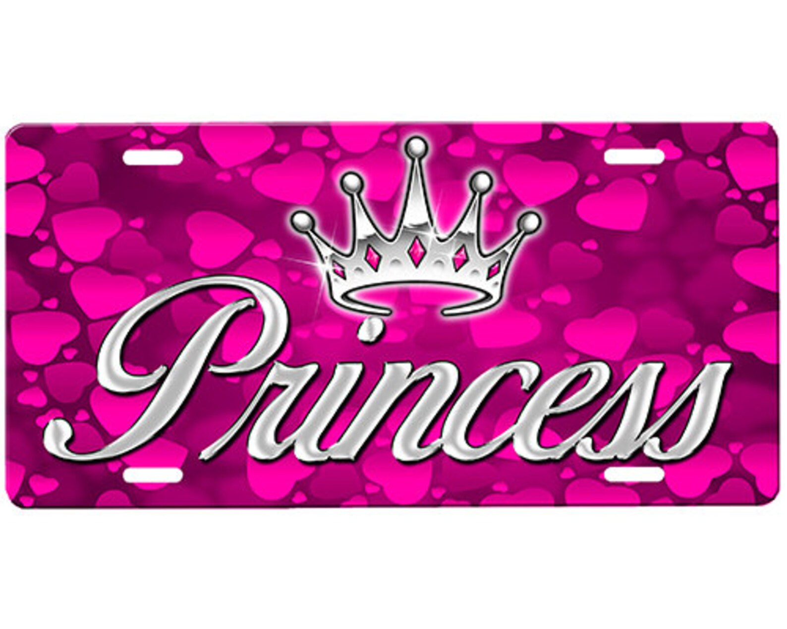 Princess Crown License Plate With Custom Background Options - Etsy