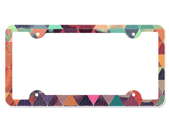 Geometric Pattern License Plate Frame | Etsy