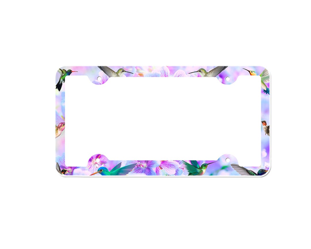 Hummingbird License Plate Frame With Custom Background Options - Etsy