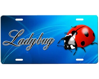 Lady Bug Personalized Custom Vanity License Plate Ladybug Front Plate ...