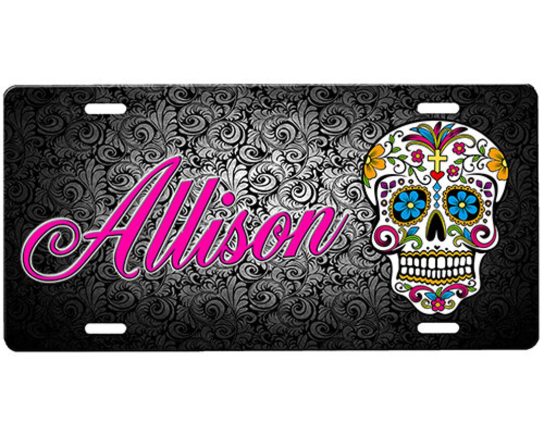 Sugar Skull License Plate - Etsy
