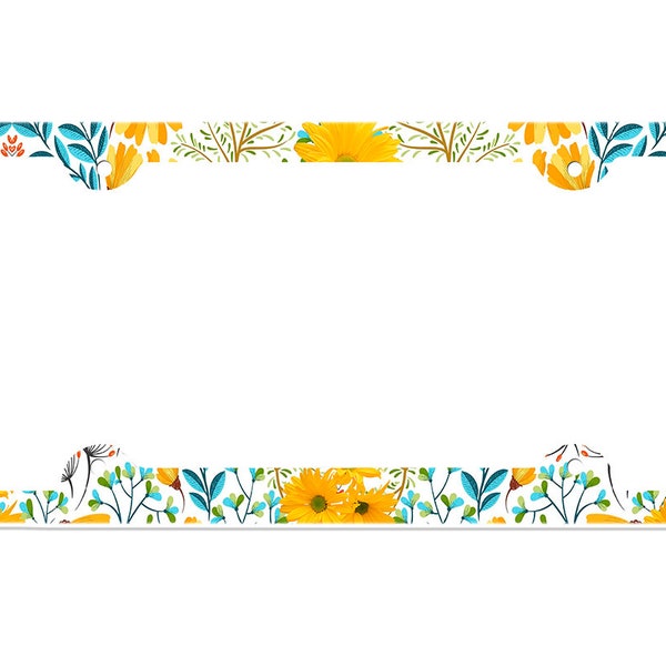 Floral License Plate - Etsy