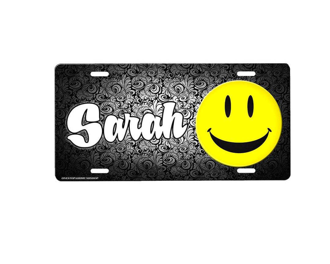 Smiley Face License Plate - Etsy