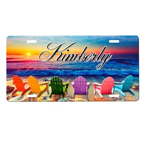 Beach Chairs License Plate - Etsy