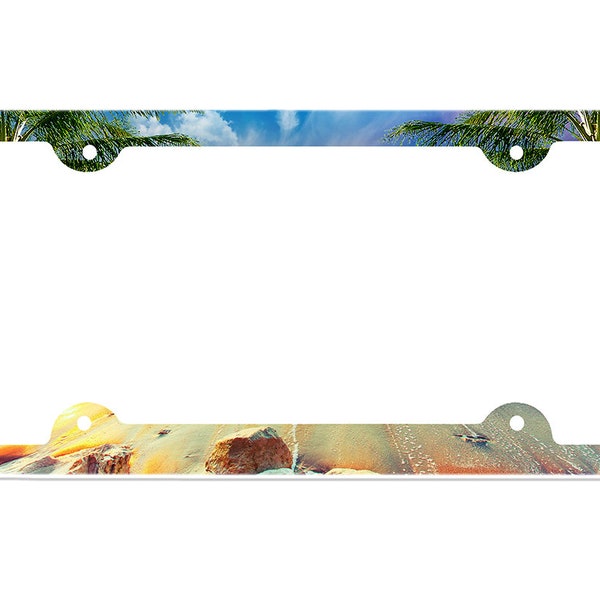 Beach Themed License Plate Frame - Etsy